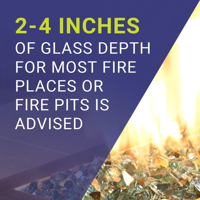 1/2" Evergreen Reflective Fire Glass - Ace Building Materials