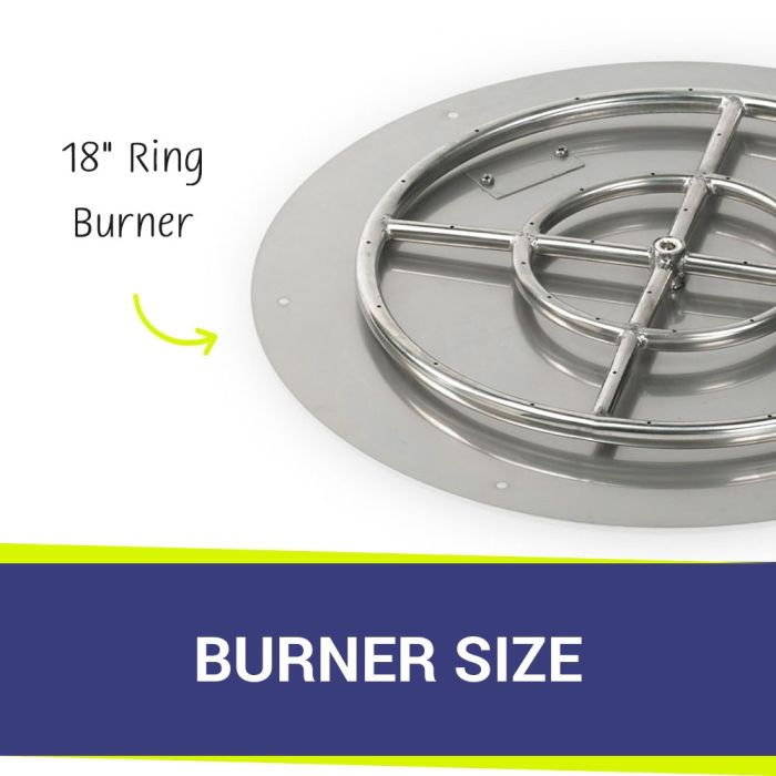 24" Round Stainless Steel Flat Pan With 18" Fire Ring - Ace Building ...