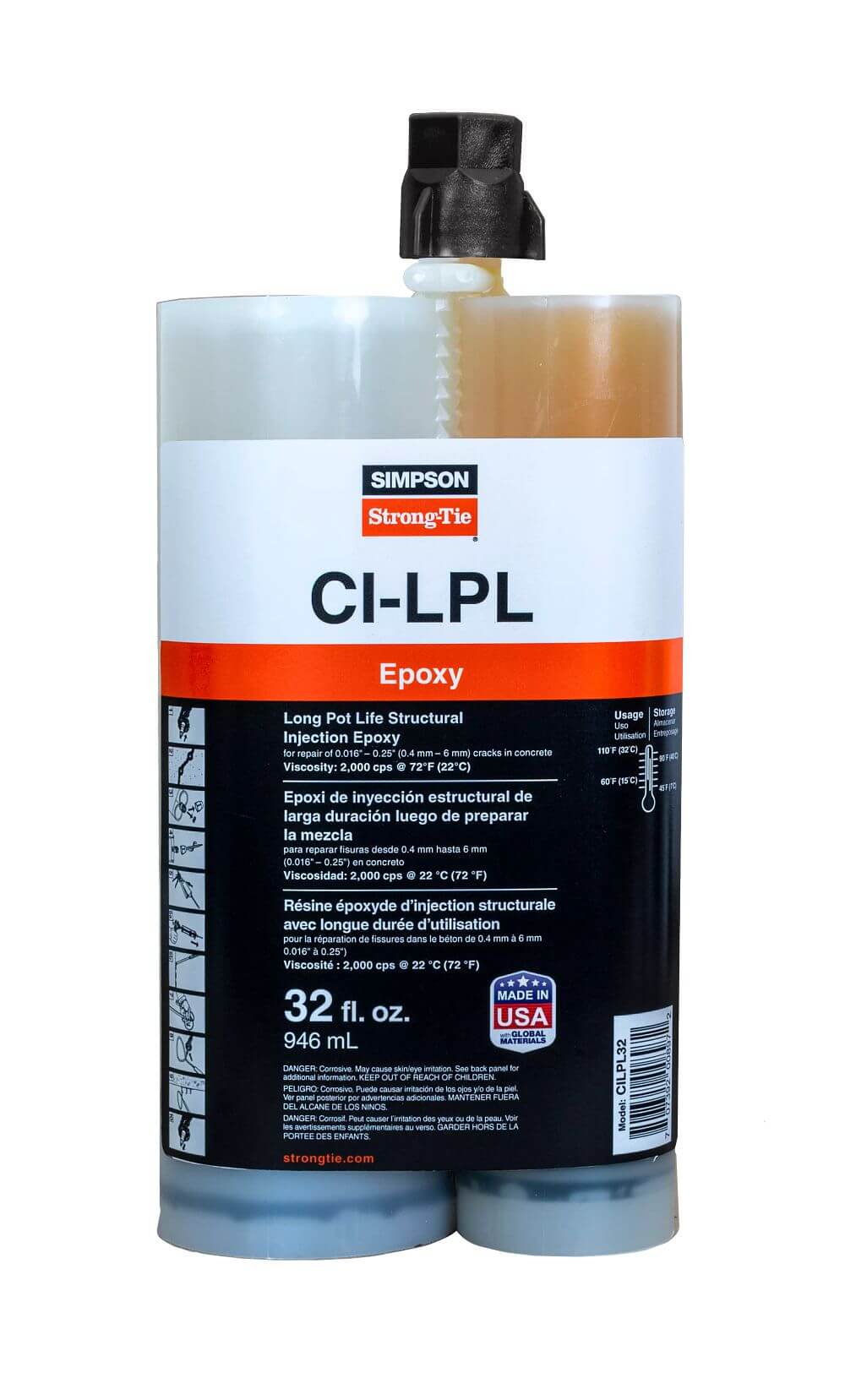 CI-LPL™ Long-Pot-Life Structural Injection Epoxy - Ace Building Materials