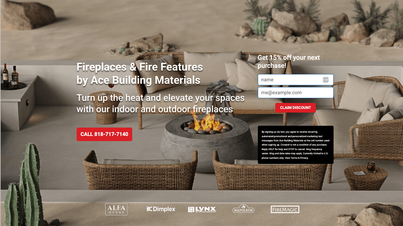 Indoor & Outdoor Fireplaces | Fire Features by Ace Building Materials ...